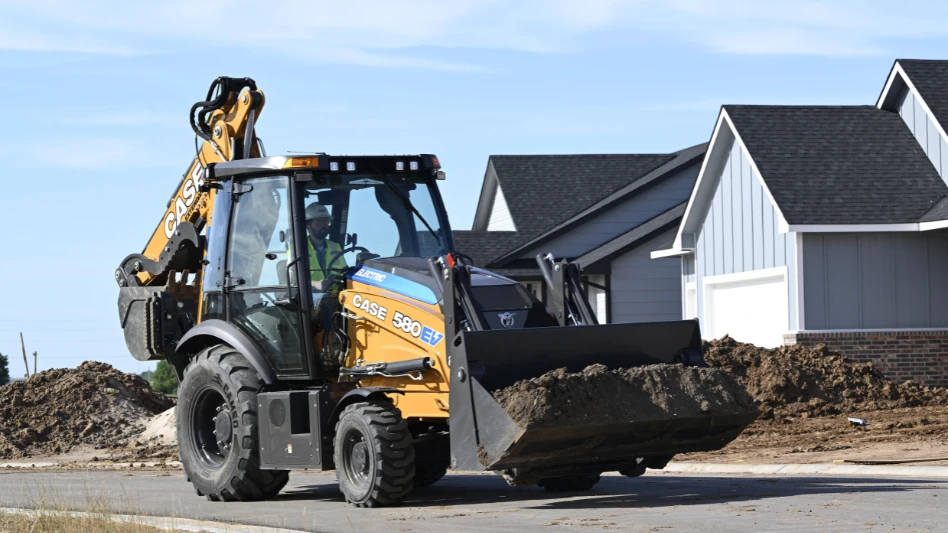Case's 580EV electric backhoe loader wins Good Design Award - Lawn & Landscape
